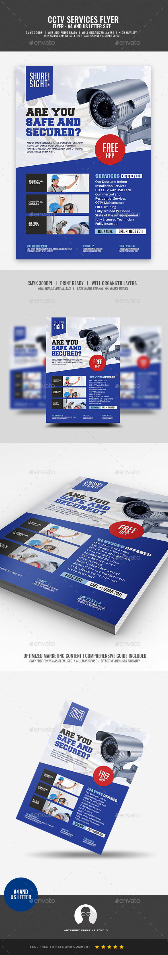 CCTV Shop and Installation Service Flyer by Artchery | GraphicRiver