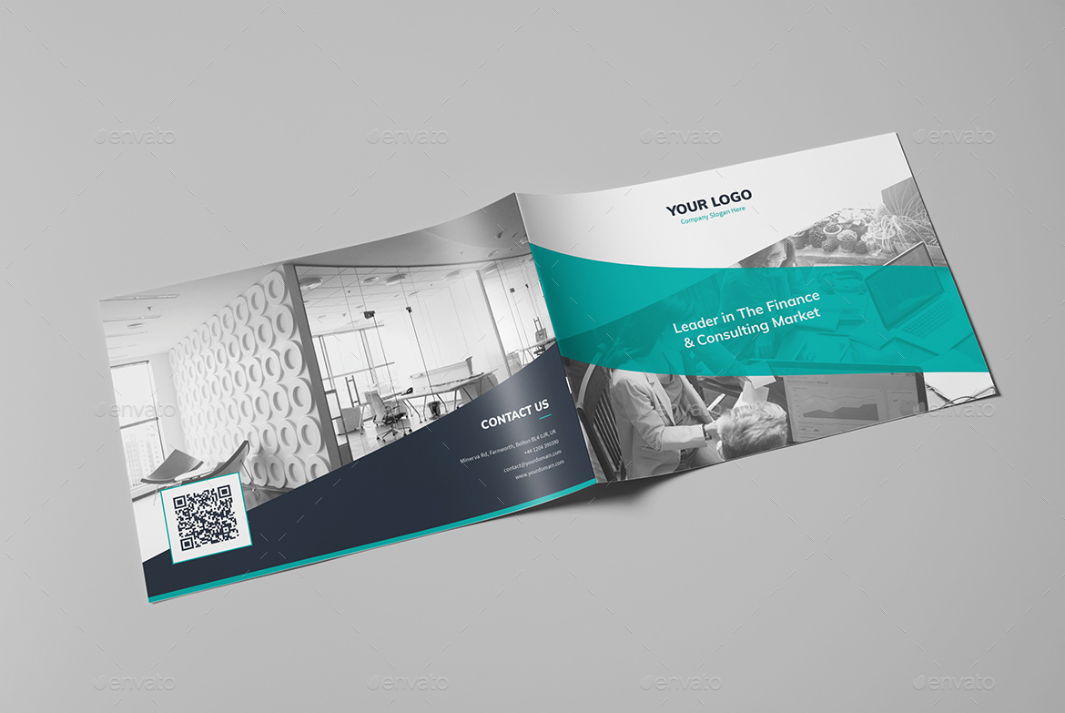 Mini Brochure – Corporate Landscape A5, Print Templates | GraphicRiver