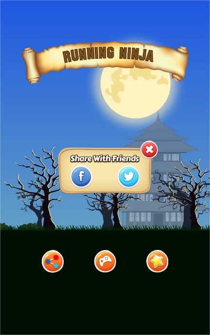 Running Ninja - HTML5 Game - Web & Mobile + AdMob (CAPX, C3p and HTML5) by LinBeck