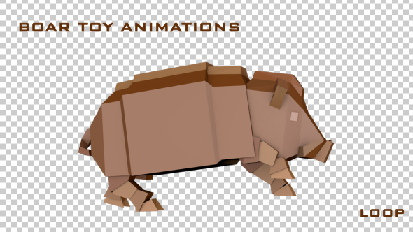 Low Poly 3D Boar, Motion Graphics | VideoHive