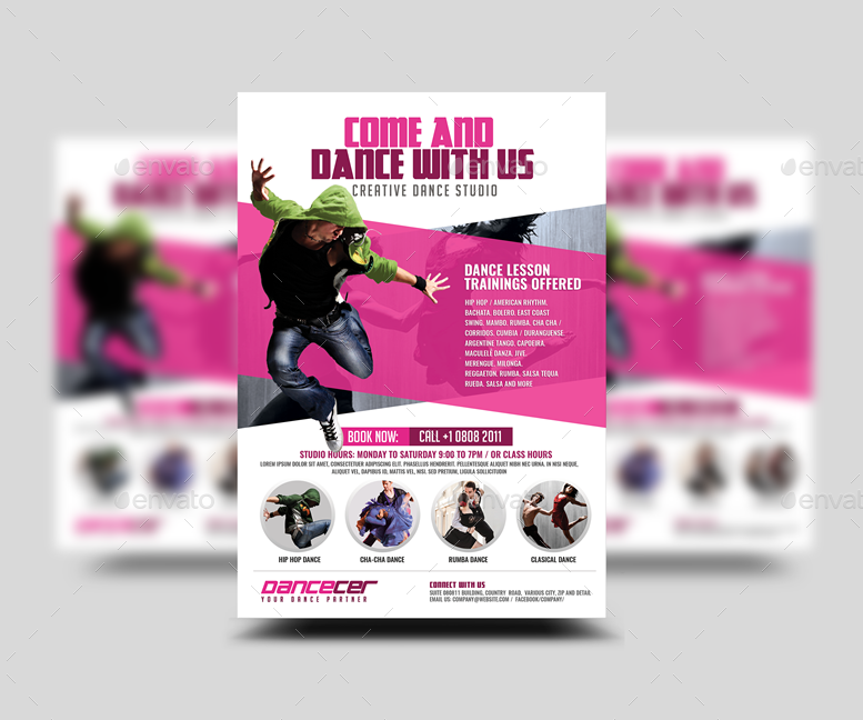 Dance Studio Promotion, Print Templates | GraphicRiver