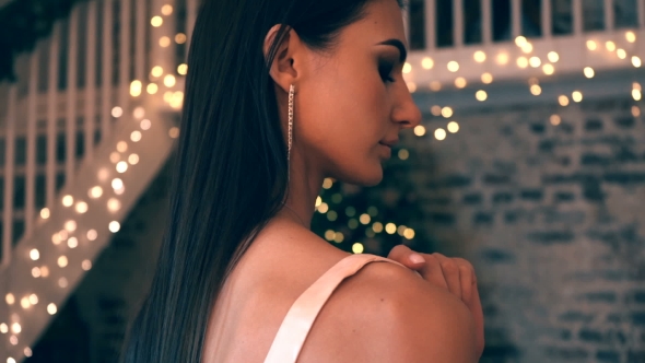 Woman Takes Off Her Dress and Drops It on Floor, Stock Footage | VideoHive