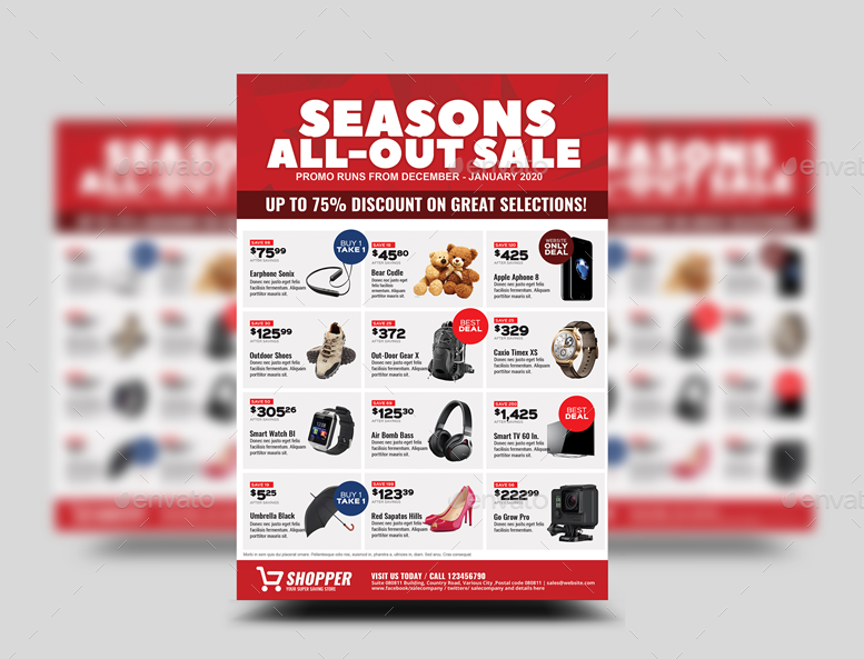 Product Promotional Sale Flyer, Print Templates | GraphicRiver