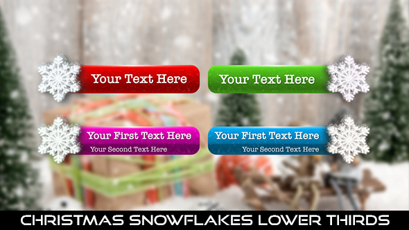 Christmas Snowflakes Lower Thirds, Motion Graphics | VideoHive