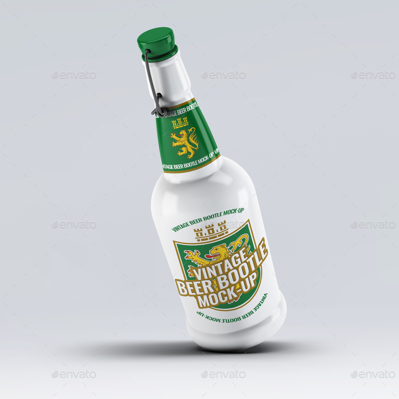 Vintage Beer Bootle Mock-Up, Graphics | GraphicRiver