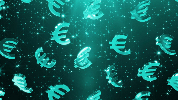 Euro Signs with Particles, Motion Graphics | VideoHive