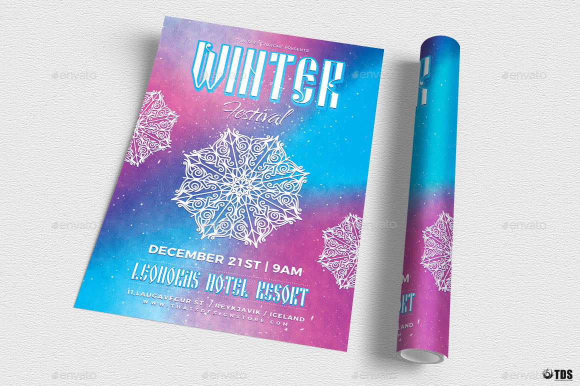 Winter Festival Flyer Template V1 by ThatsDesign | GraphicRiver