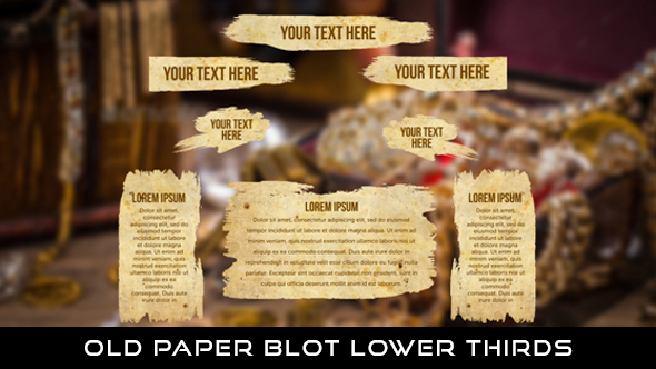 Old Paper Blot Lower Thirds, Motion Graphics | VideoHive