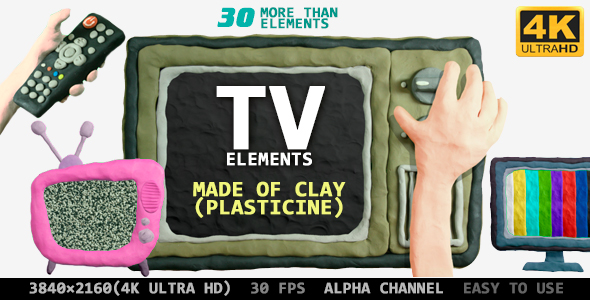 TV Clay Plasticine Pack 4K, Motion Graphics | VideoHive