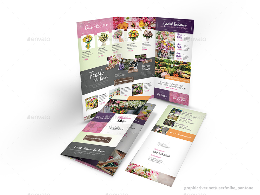 Florist Print Bundle 3, Print Templates | GraphicRiver