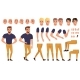 Man Creation Set with Various Views, Vectors | GraphicRiver