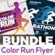 Color Run Event Flyers Bundle, Print Templates | GraphicRiver