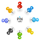 Detailed Color Pins Icons Set, Vectors | GraphicRiver