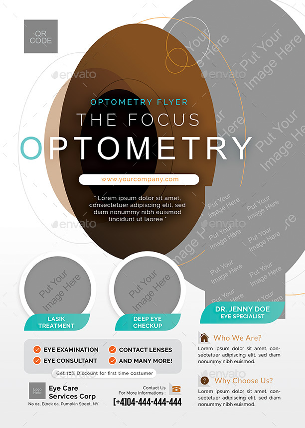 Optometry Service Flyer, Print Templates | GraphicRiver