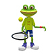 3D Illustration Frog with Tennis Racket, Graphics | GraphicRiver