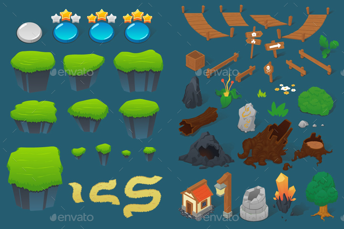 Level Map Backgrounds, Game Assets | GraphicRiver