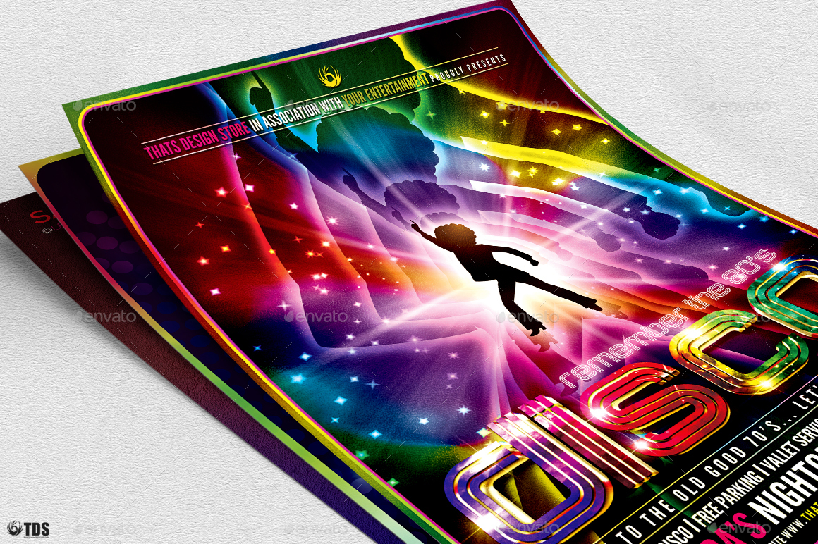 Disco Music Flyer Bundle V2, Print Templates | GraphicRiver