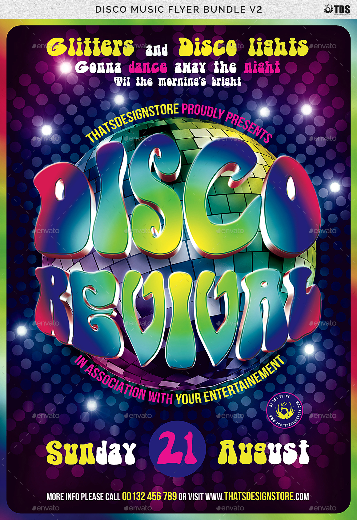 Disco Music Flyer Bundle V2, Print Templates | GraphicRiver