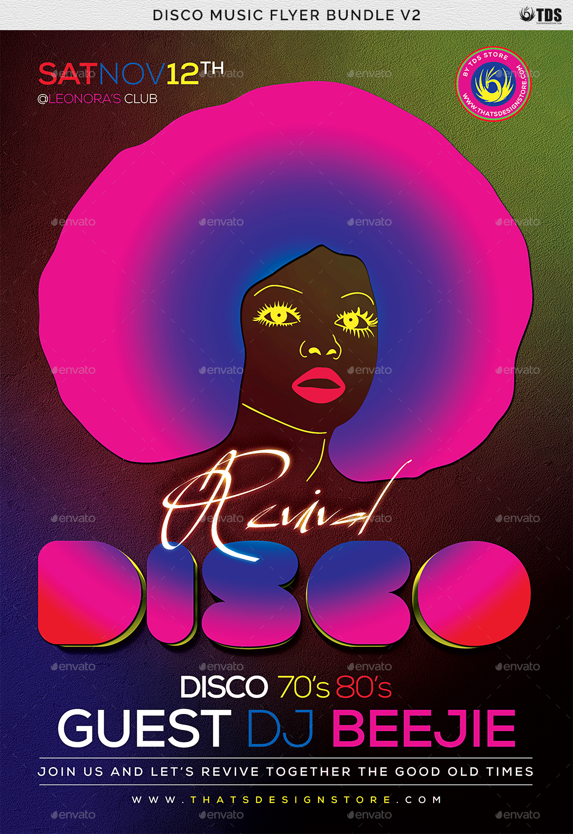 Disco Music Flyer Bundle V2, Print Templates | GraphicRiver