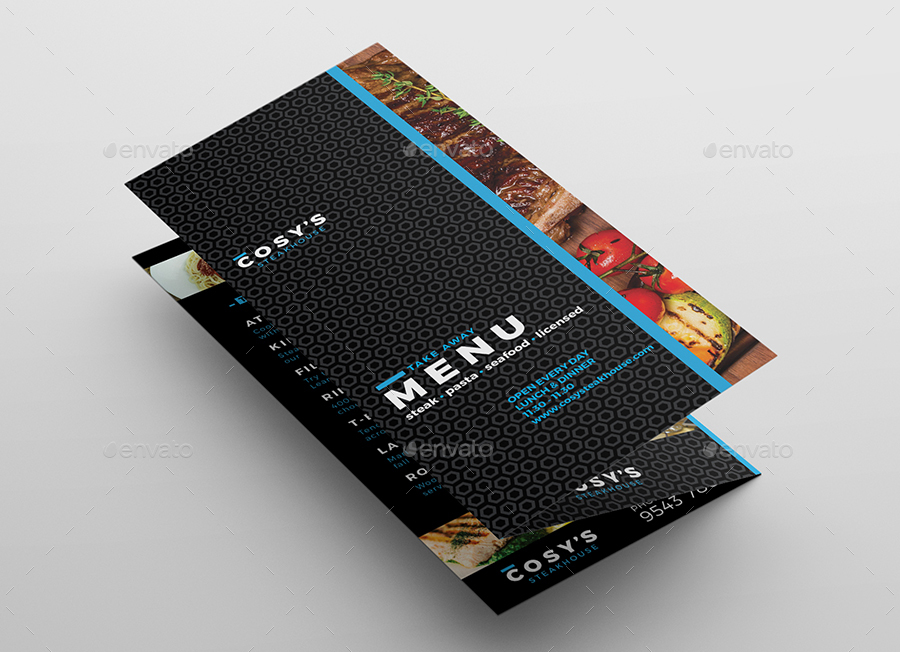 Tri-Fold Restaurant Menu, Print Templates | GraphicRiver
