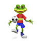 3D Illustration Frog Football Player, Graphics | GraphicRiver