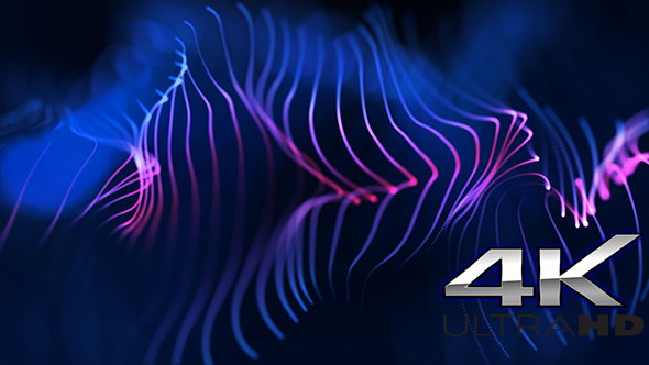 Blue Electric Particles Glowing, Motion Graphics | VideoHive