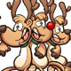 Singing Christmas Reindeers, Vectors | GraphicRiver
