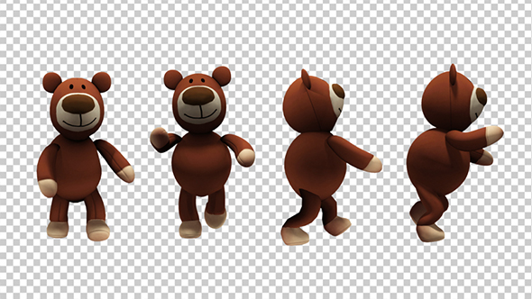 Teddy Bear - Walk And Run Animations (4-Pack) by se5d | VideoHive
