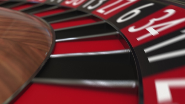 Casino Roulette Wheel Ball Hits 31 Thirty-one Black, Motion Graphics