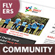 Community Service Flyers 2 – 4 Options, Print Templates | GraphicRiver