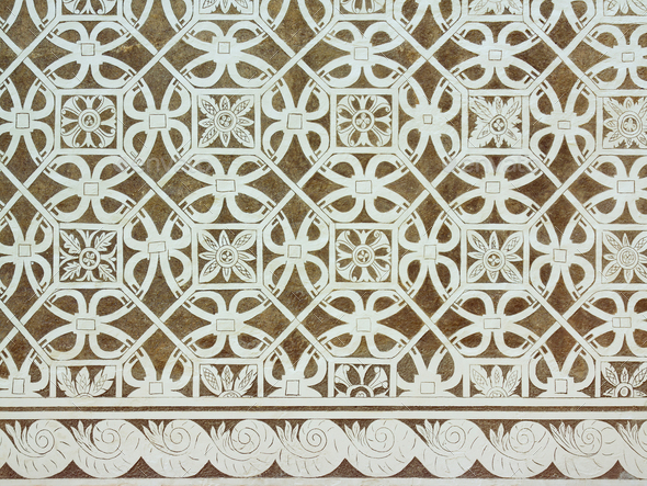 Sgraffito - Renaissance decoration of plaster Stock Photo by mibuch