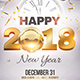 Happy New Year 2018 Flyer Template, Print Templates | GraphicRiver