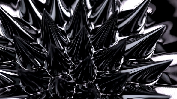 Ferromagnetic Fluid Creates Amazing Drawings in a Magnetic Field, Stock ...