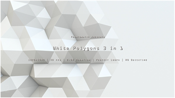 White Polygons Motion by Phantomatic | VideoHive