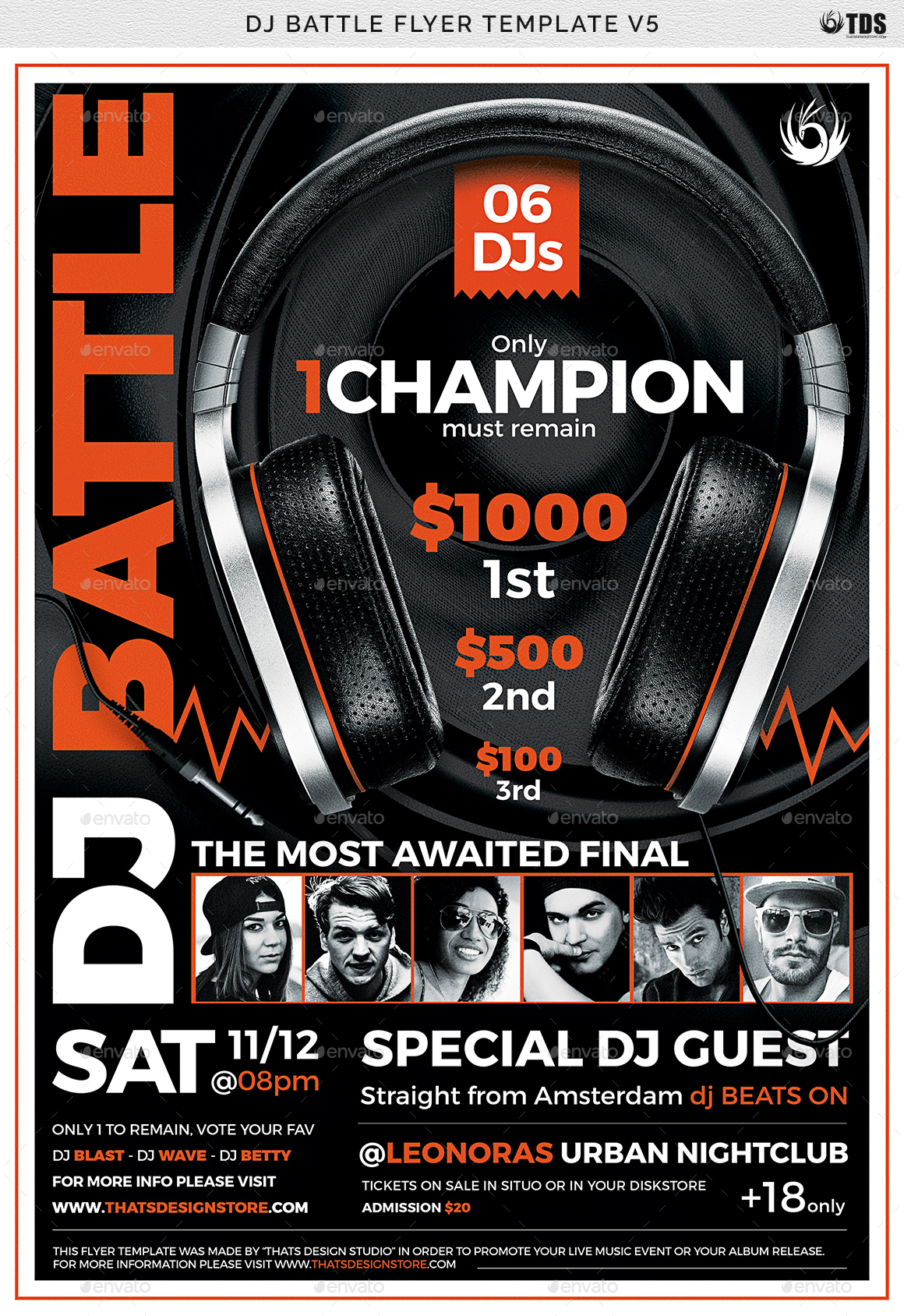 DJ Battle Flyer Template V5, Print Templates | GraphicRiver