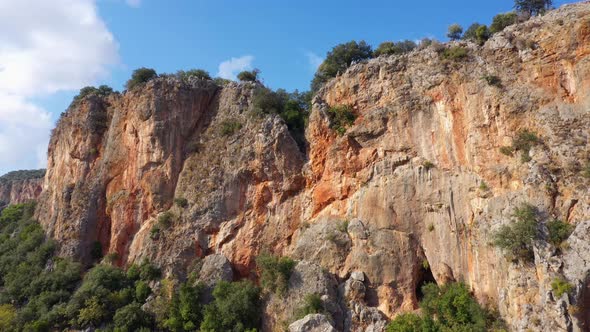 Aerial View of Beautiful Geological Formation with Blue Sky in the ...