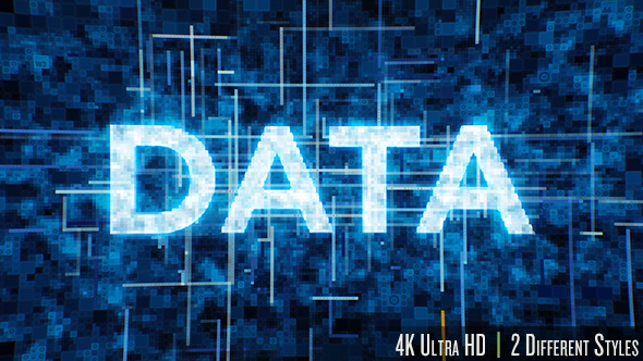 Futuristic Data Typography 4K, Motion Graphics | VideoHive