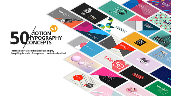 50 Motion Typography Concepts by Pixamins | VideoHive