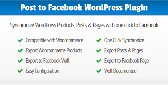 Post to Facebook Synchronize WordPress Posts, Pages and Products to ...