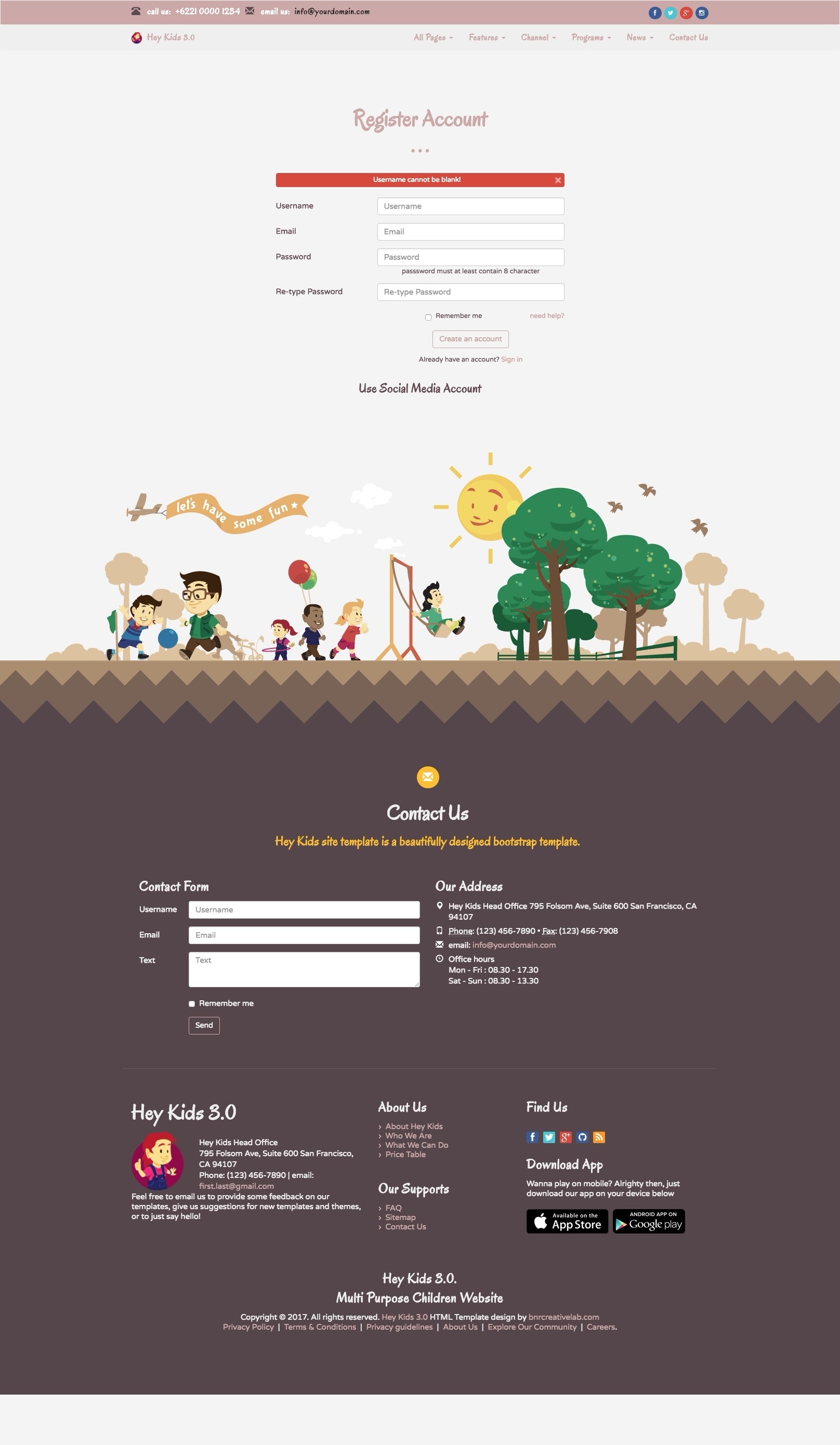 Hey Kids - Responsive Multipurpose Children Web by bnrcreativelab ...