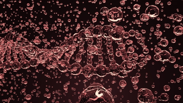 Destroying Red Transparent DNA Molecule Model, Motion Graphics | VideoHive