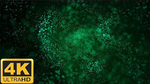Green Particles Dispersion Background, Motion Graphics | VideoHive