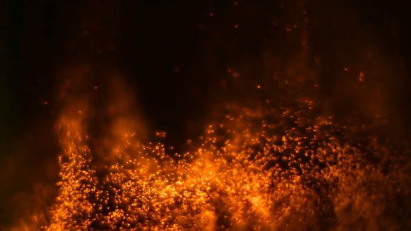 Orange Waving Particles, Motion Graphics | VideoHive