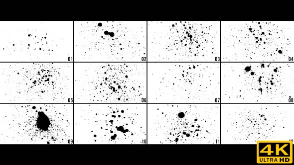 Ink Drop Big Pack - 02 (12 Unique Inks), Stock Footage | VideoHive