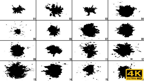Ink Drop Big Pack - 04 (16 Unique Inks), Stock Footage | VideoHive