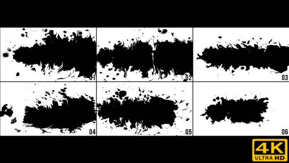 Ink Drop Big Pack - 07 (6 Unique Inks), Stock Footage | VideoHive