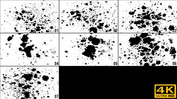 Ink Drop Big Pack - 09 (7 Unique Inks), Stock Footage | VideoHive