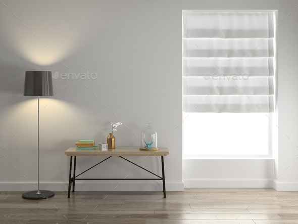 Interior modern design room 3D illustration Stock Photo by hemul75