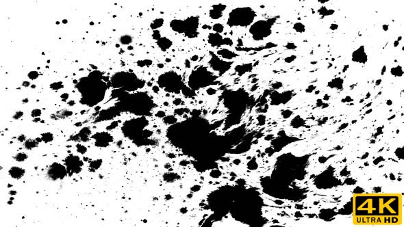 Many Ink Drops on Wet Paper 10, Stock Footage | VideoHive