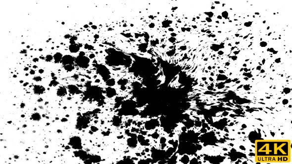Many Ink Drops on Wet Paper 09, Stock Footage | VideoHive